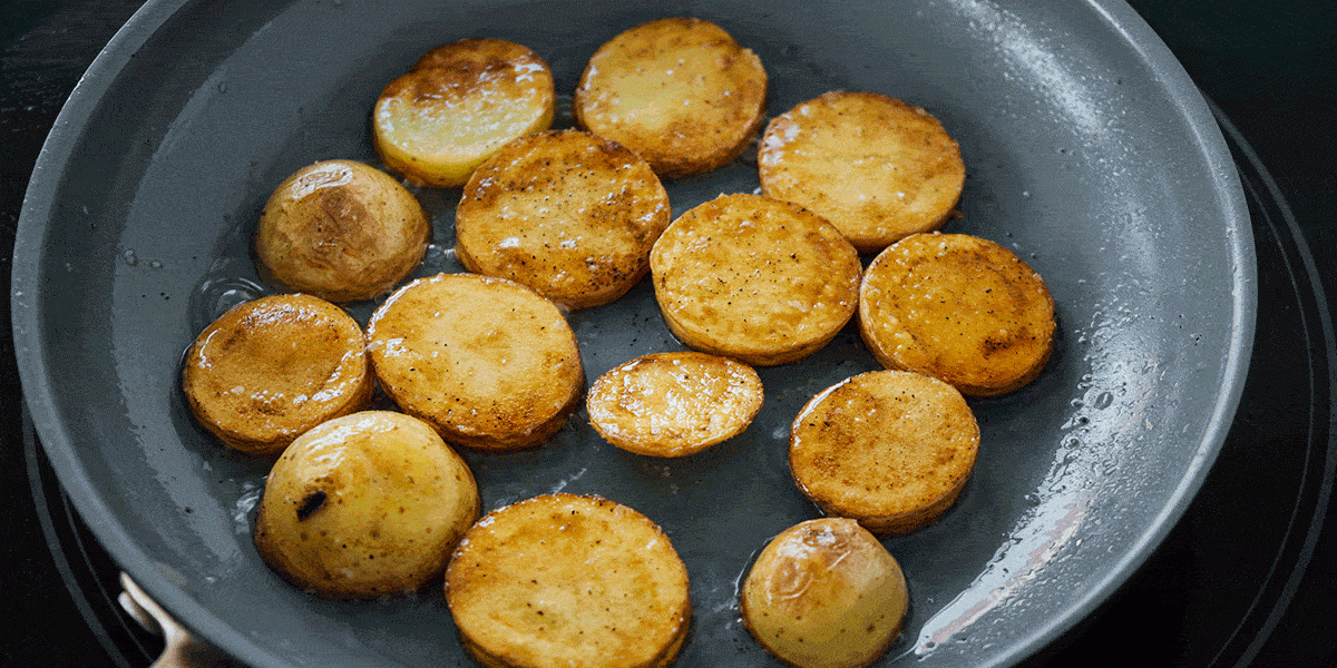Animated GIF: Potato 101 - Pan Fry - Dish Works