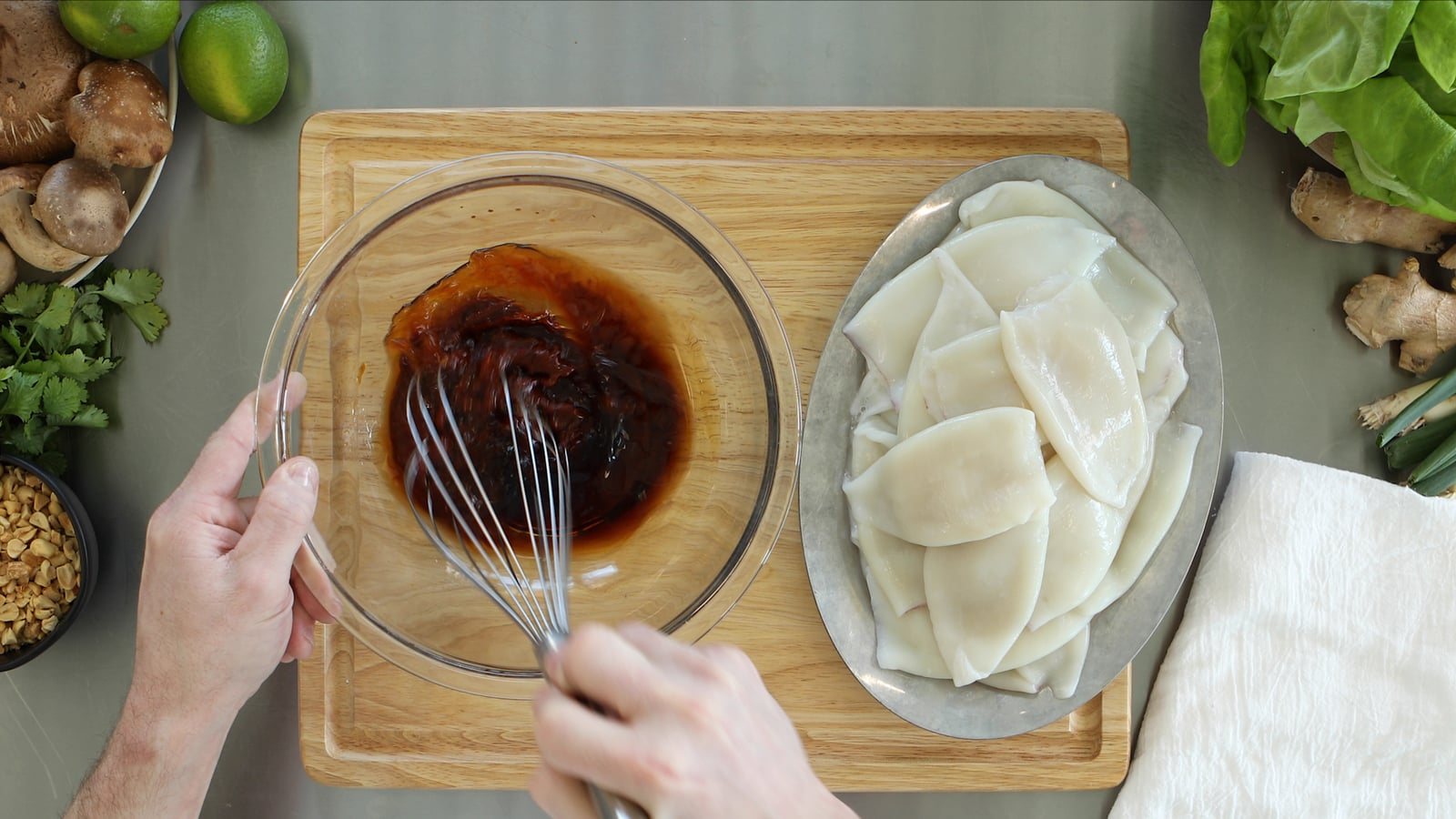 Video: Korean BBQ Calamari Lettuce Wraps - Dish Works