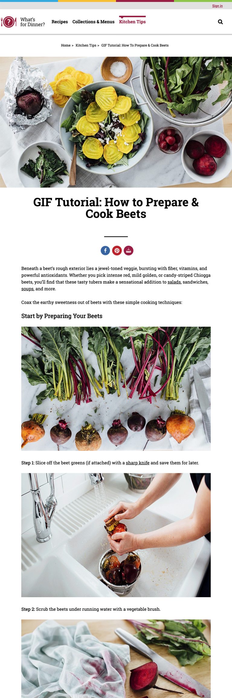 Article: GIF Tutorial: How to Prepare & Cook Beets - Dish Works