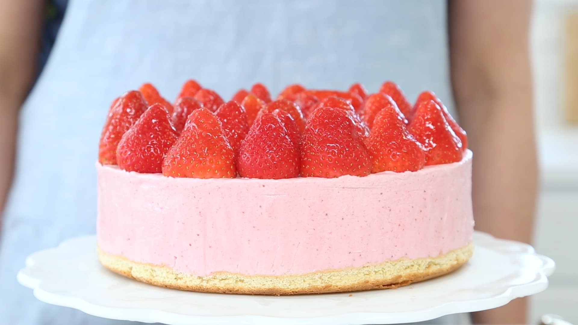 Video: Strawberry Semifreddo Cake - Dish Works